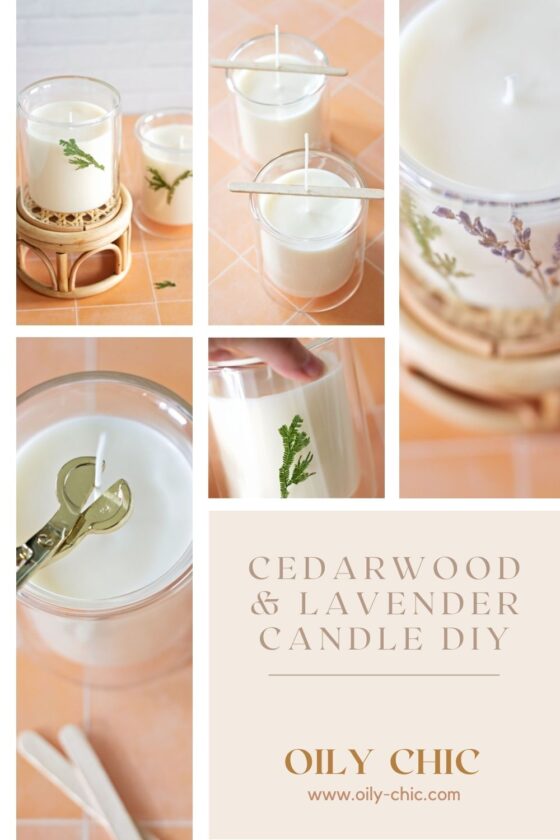 Cedarwood and Lavender Candle DIY - Oily Chic