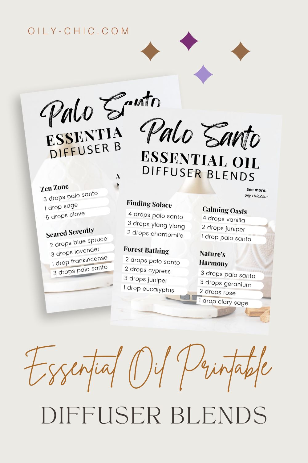 Palo Santo Diffuser Blends For Mindfulness