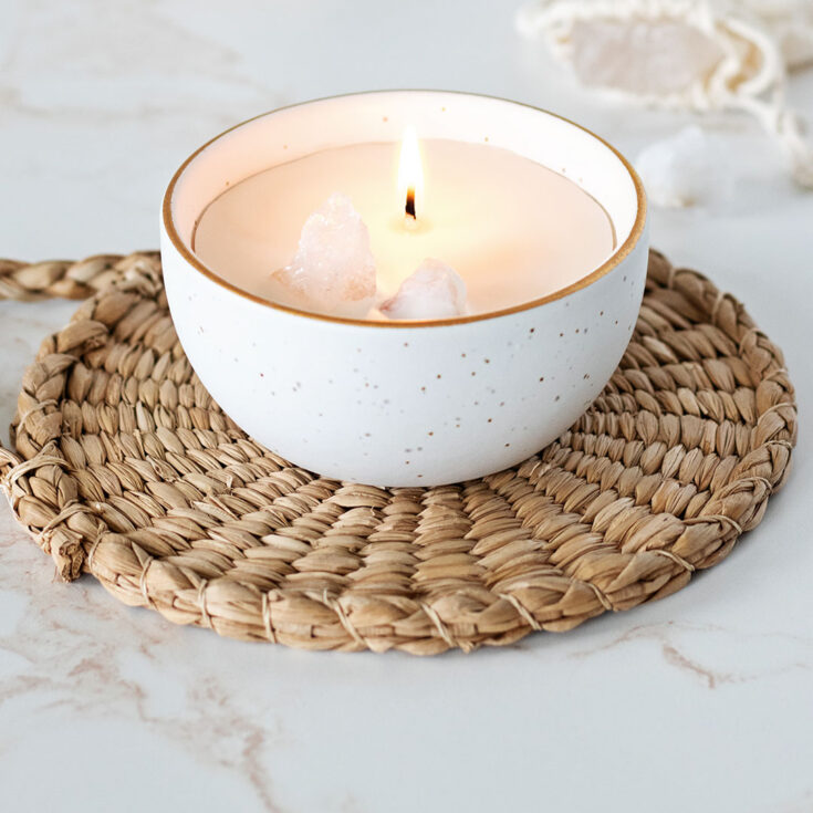 DIY Crystal Candle Bowl With Essential Oils